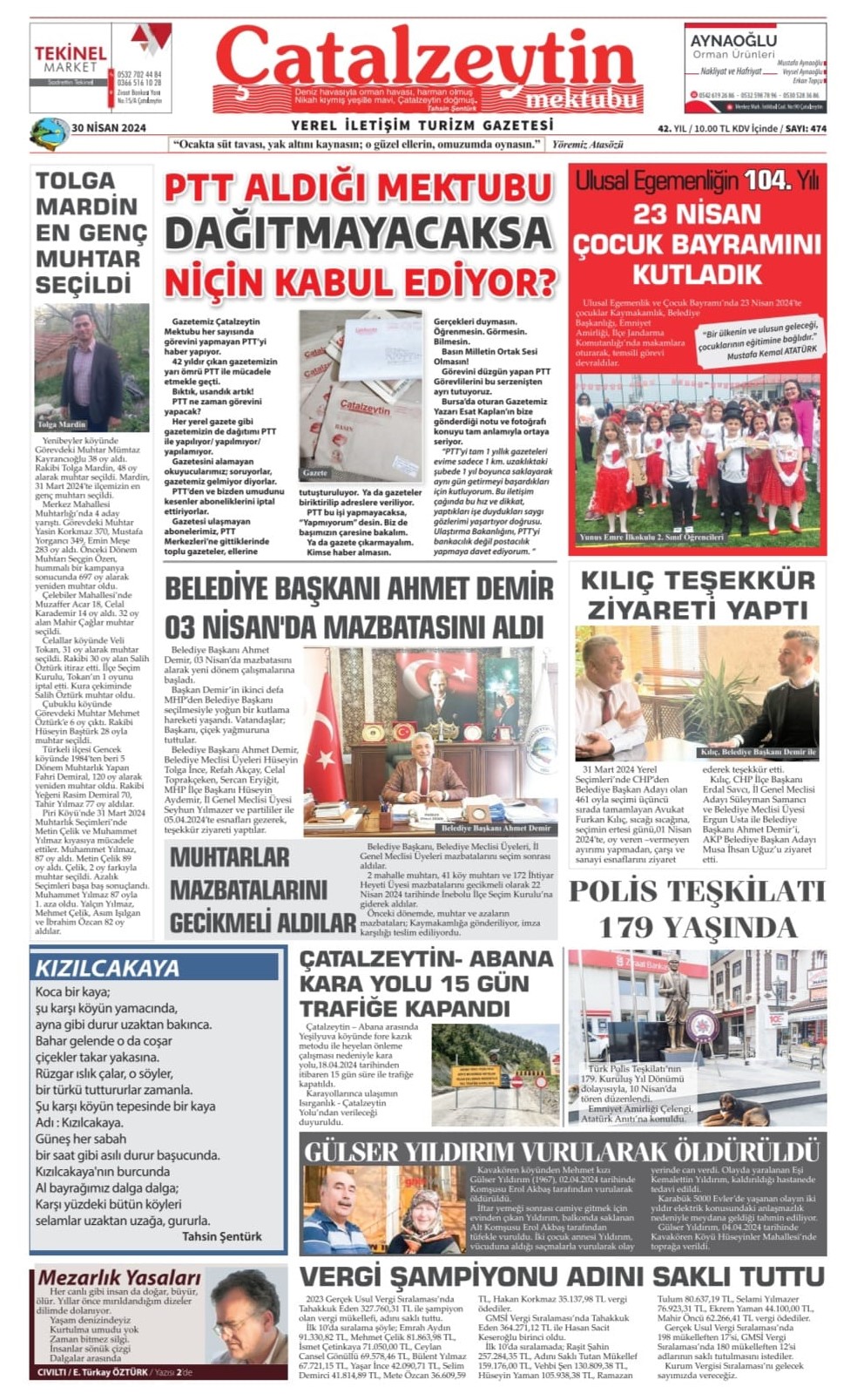 Çatalzeytin Cezalı mı? - Çatalzeytin Mektubu Gazetesi